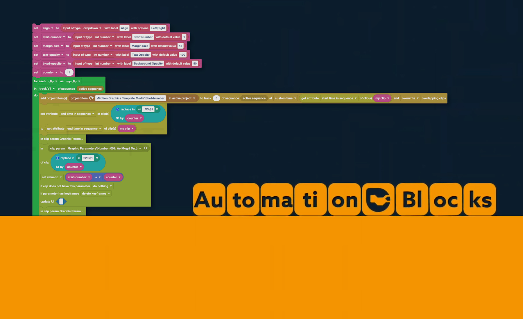 Automation Blocks for Premiere Pro - Better Editor Automation Blocks for Premiere Pro - Better Editor